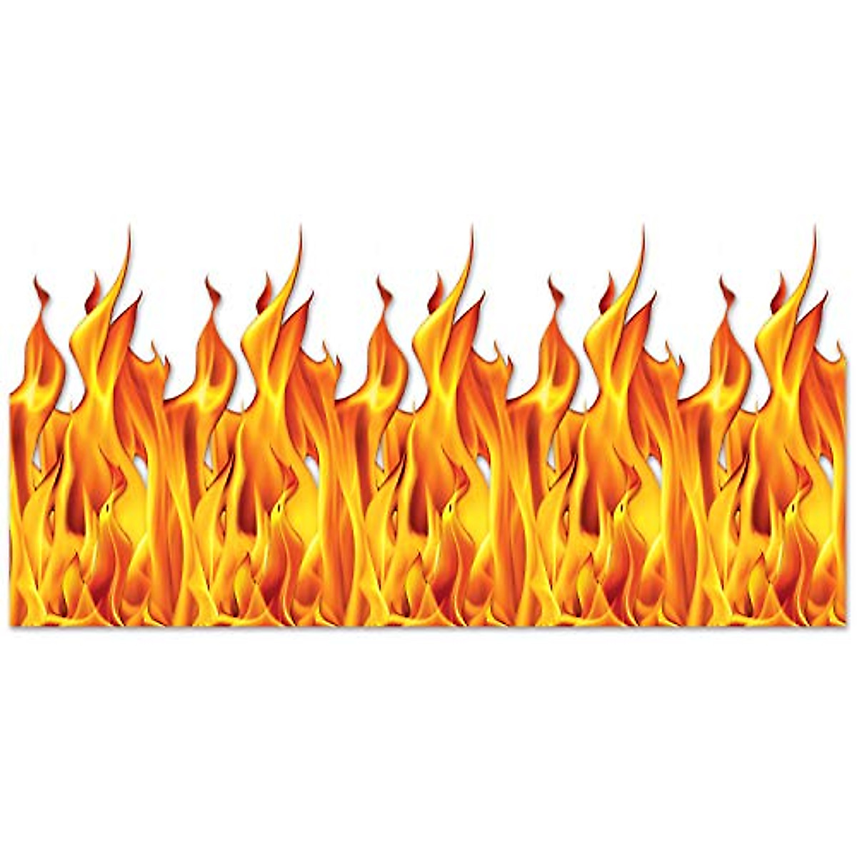 Beistle Plastic Flame Photo Backdrop - Burning Fire Photography Background