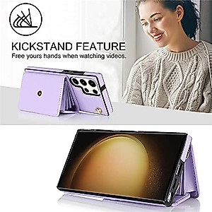 DRXVE Shoulder Strap Leather Phone Case for Samsung Galaxy A73 A53 A13 A72 A52S A52 A12 A51 A71 A70 Note 20 10 9 Wallet Card Cover Bag,Pink, for Samsung Note20 Ultra