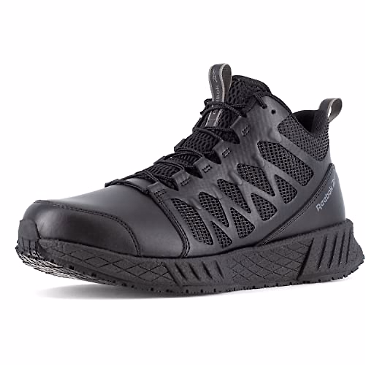 Reebok Work Floatride Energy Tactical, Men's, Black, Mid-High Athletic Style, Composite Toe, EH, Slip-Resistant Work Shoe (8.0 M)