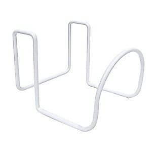 Jantens Hose Holder, Heavy Duty Steel Hose Hanger Wall Mount for Outside, Powder Coated Vinyl Fence Hook for Expandable Hose, Hose Reel, Water Hose, Pocket Hose, Flexible Hose, Magic Hose (White)