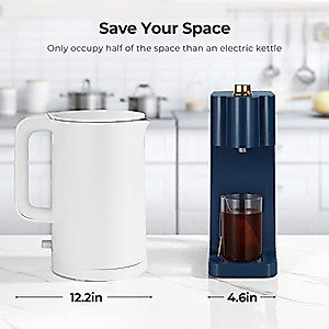 Narcissus Electric Kettles, A11 Instant Hot Water Dispenser for Quick Heating & Outputting, Adjustable 7 Temperatures & 3 Water Outputs, 40 Ounce 1.13L Water Tank Capacity, Blue