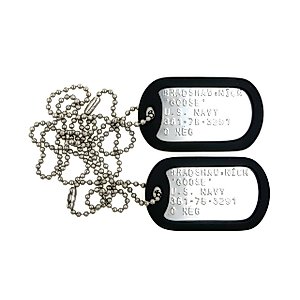 Goose Stainless Steel Military Dog Tag Set Movie Cosplay Halloween Costume