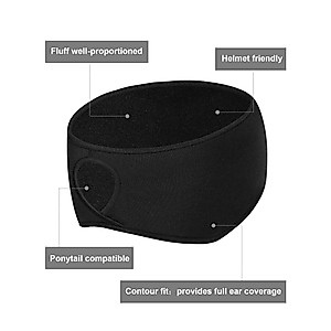 Tatuo 3 Pieces Fleece Ponytail Headband Earband Winter Running Headband Ear Warmer Headband for Women Girls Outdoor Sports and Fitness (Color Set 5)