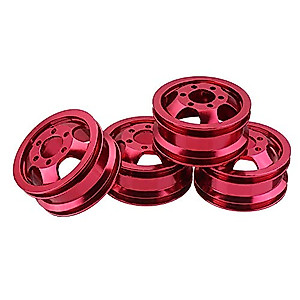 LOYE TBS Tango 2 Pro V3 Metal 4PCS Upgrade Car Combination Short Spare WPL Wheel for WPL B36 RC + Parts Camera Drone Accessories Kids Go Pro Accessories (Red,Silvery, One Size)