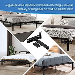 Headboard Brackets Kit for Adjustable Bed Base, Headboard Wall Mounting Brackets, Footboard Attachment for Bed Metal Frame, Headboard Extension Adapter Kit for Twin Full Queen King Size Bed