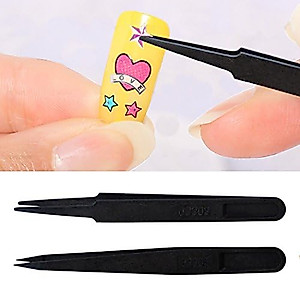 7pcs Precision Anti-static Tweezers, Marrywindix Plastic Tweezers for Electronics Jewelry-making Repairing
