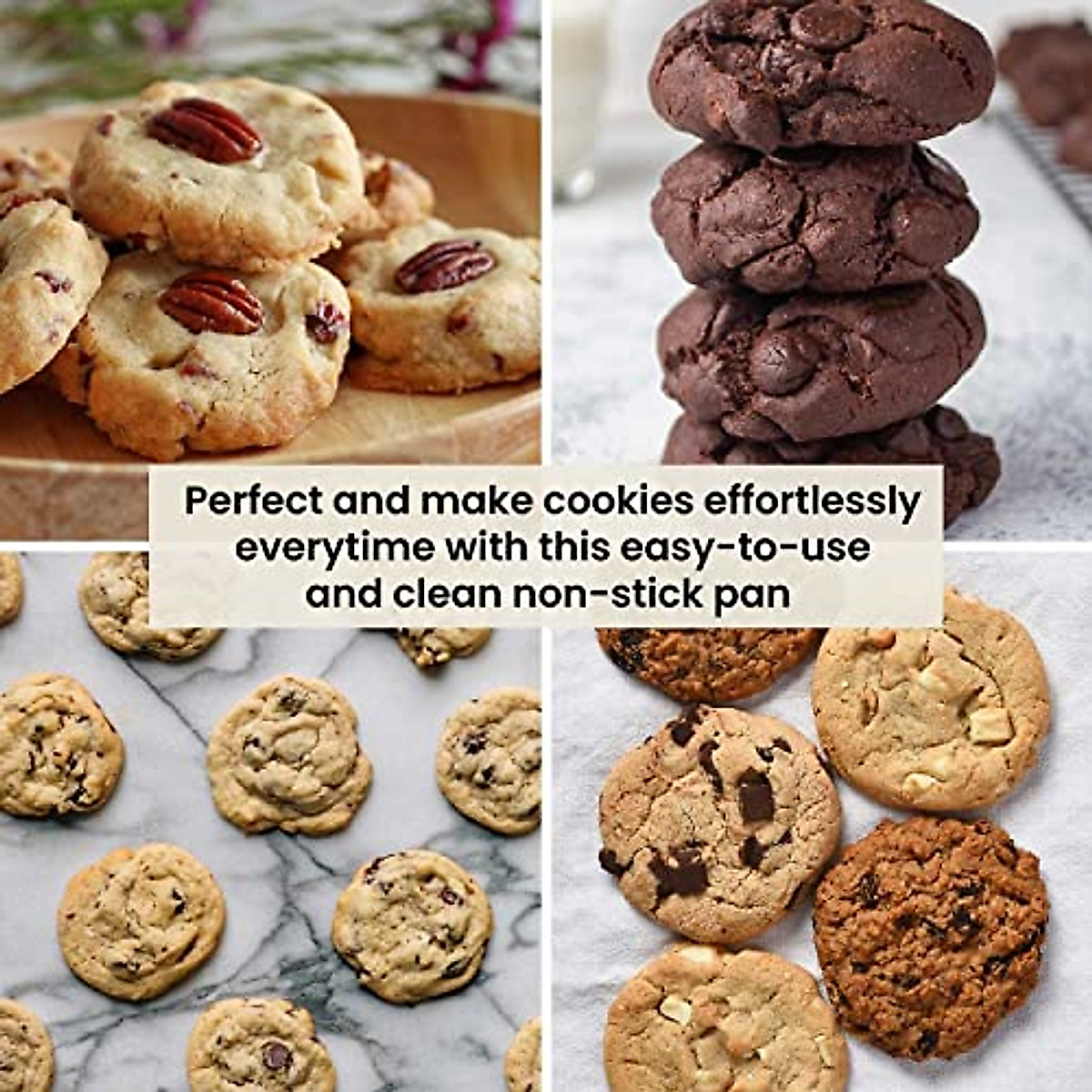 Baker's Secret Extra Thick -2.7mm- Pure Aluminum Large Flat Cookie Sheet 18" x 14", 100% Recycled Aluminum Flat Baking Sheet Commercial Grade Flat with hanging hole- The Natural Aluminum Collection