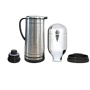 Bright Stainless Steel insulated Vacuum Flask Thermos, Keeps Hot/Cold water up to 20 Hours, Stainless Steel Double Wall Vacuum Glass Themros (1.6L)
