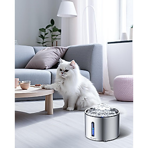 DiroPet 6 Pack Replacement Filters & 2 Pack Replacement Pre-Filter Sponges for 84Oz/2.5L Automatic Pet Fountain Cat Water Fountain