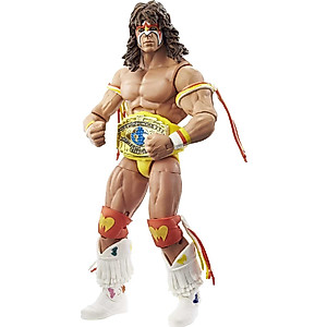 WWE Mattel Ultimate Warrior Royal Rumble Elite Collection Action Figure with Authentic Gear & Accessories, 6-in Posable Collectible Gift for Fans Ages 8 Years Old & Up,Multicolor
