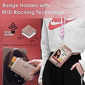 M-Plateau，Card Holder with Zipper Coin Purse,Phone Wallet with Cell Phone Lanyard for Most of Smart Cell Phones (Rose Pink)