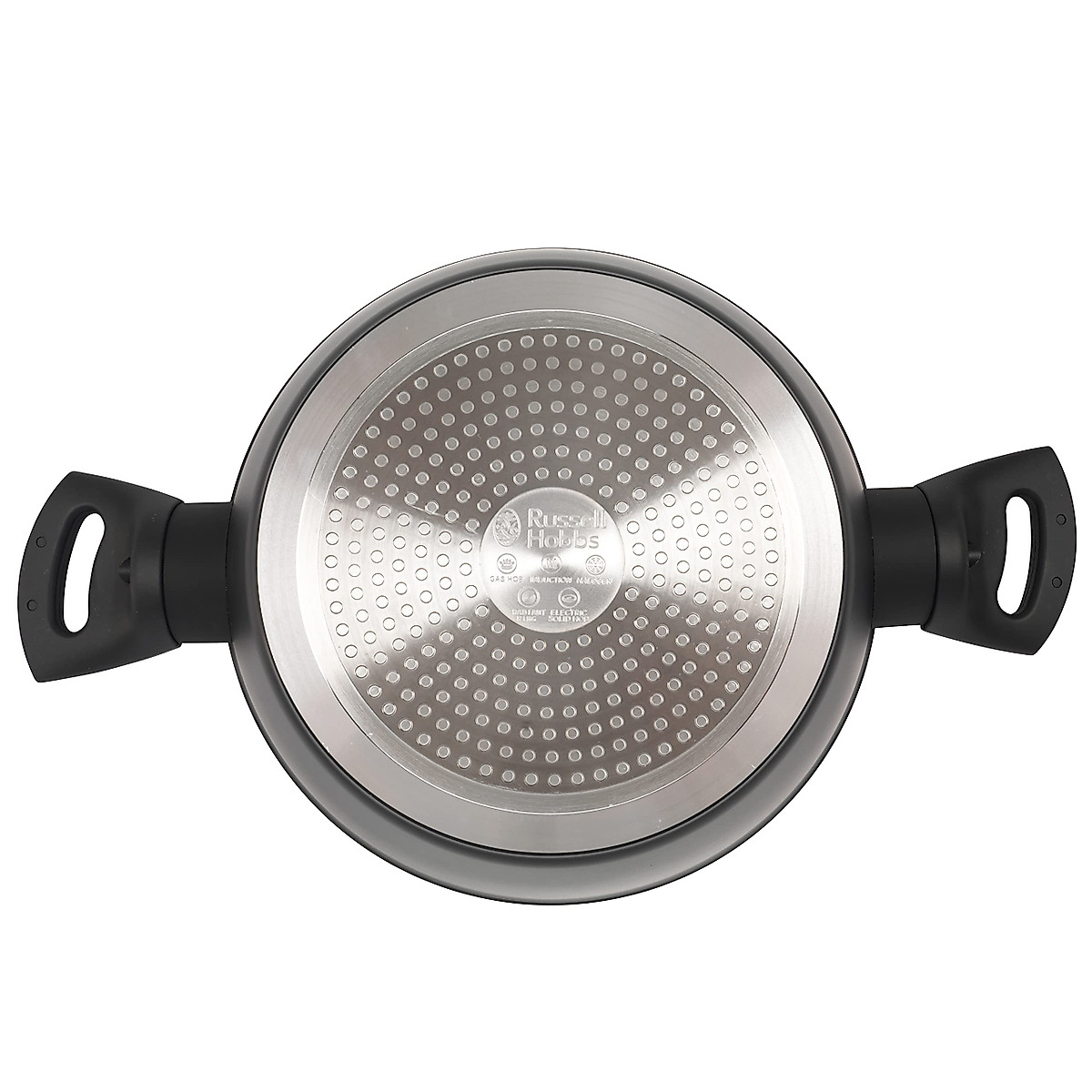 Russell Hobbs RH01670BEU Opulence 24 cm Stockpot - Non-Stick Casserole Pot with Tempered Glass Lid, Induction Hob Suitable, Forged Aluminium Cookware, Dishwasher Safe, Metal Utensil Safe, Gold