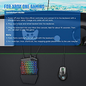 Keyboard and Mouse Combo Set Adapter for PS4 / Switch/Xbox One, IFYOO KMAX2 Plus Game Console Wired Converter Compatible with Fortnitee/PUBGG/Rainbow Six Siege and Other FPS Shooting Games