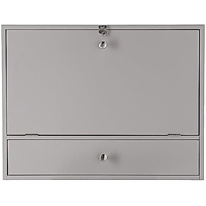 SEI Furniture Benwick Wall Mount Laptop Desk, Gray