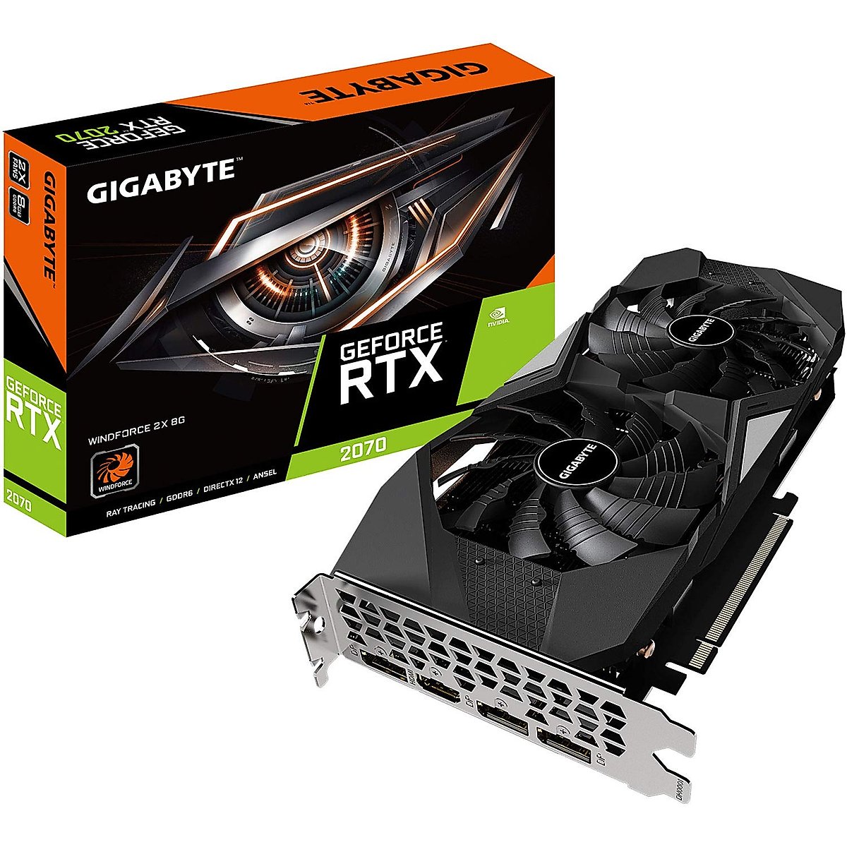 Gigabyte GeForce RTX 2070 WindForce 8 GB GDDR6 Graphics Card
