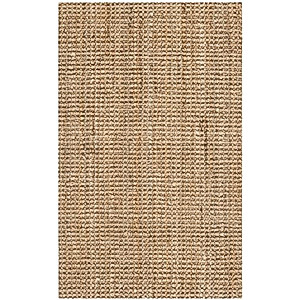 SAFAVIEH Natural Fiber Collection 2'3" x 4' Natural NF730C Handmade Farmhouse Premium Jute Accent Rug