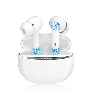 IPXOZO Wireless Earbuds, Bluetooth 5.3 Headphones in-Ear, ENC and ANC Modec, True Wireless Earphones with ENC Noise Cancelling Mic, IP7 Waterproof Sport Ear Buds, 30H Deep Bass