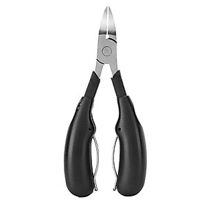Nail Cuticle Pliers Stainless Steel Cuticle Scissors Non Slip Pedicure Cutter Tool for Home Use for Nail Care for Men and Women for Different Nail(Black)