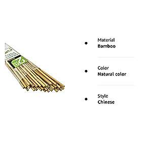Mininfa Natural Bamboo Stakes 2 Feet, Eco-Friendly Garden Stakes, Plant Stakes Supports Climbing for Tomatoes, Trees, Beans, 30 Pack