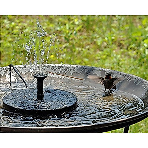 Solar Fountain Pump, Free Standing 1.4W Bird Bath Fountain Pump for Garden and Patio, Solar Panel Kit Water Pump
