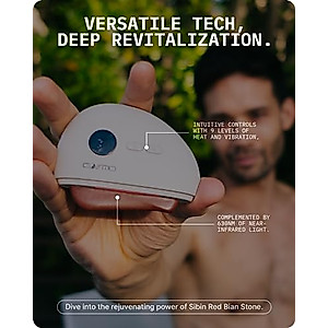 Cosmo LunaStone Gua Sha - Electric Face Massager & Body Scraper Tool - Premium Device for Facial Lifting, Skin Tightening, Jawline Sculpting, Puffiness & Myofascial Release, Acupressure (Sandstone)…