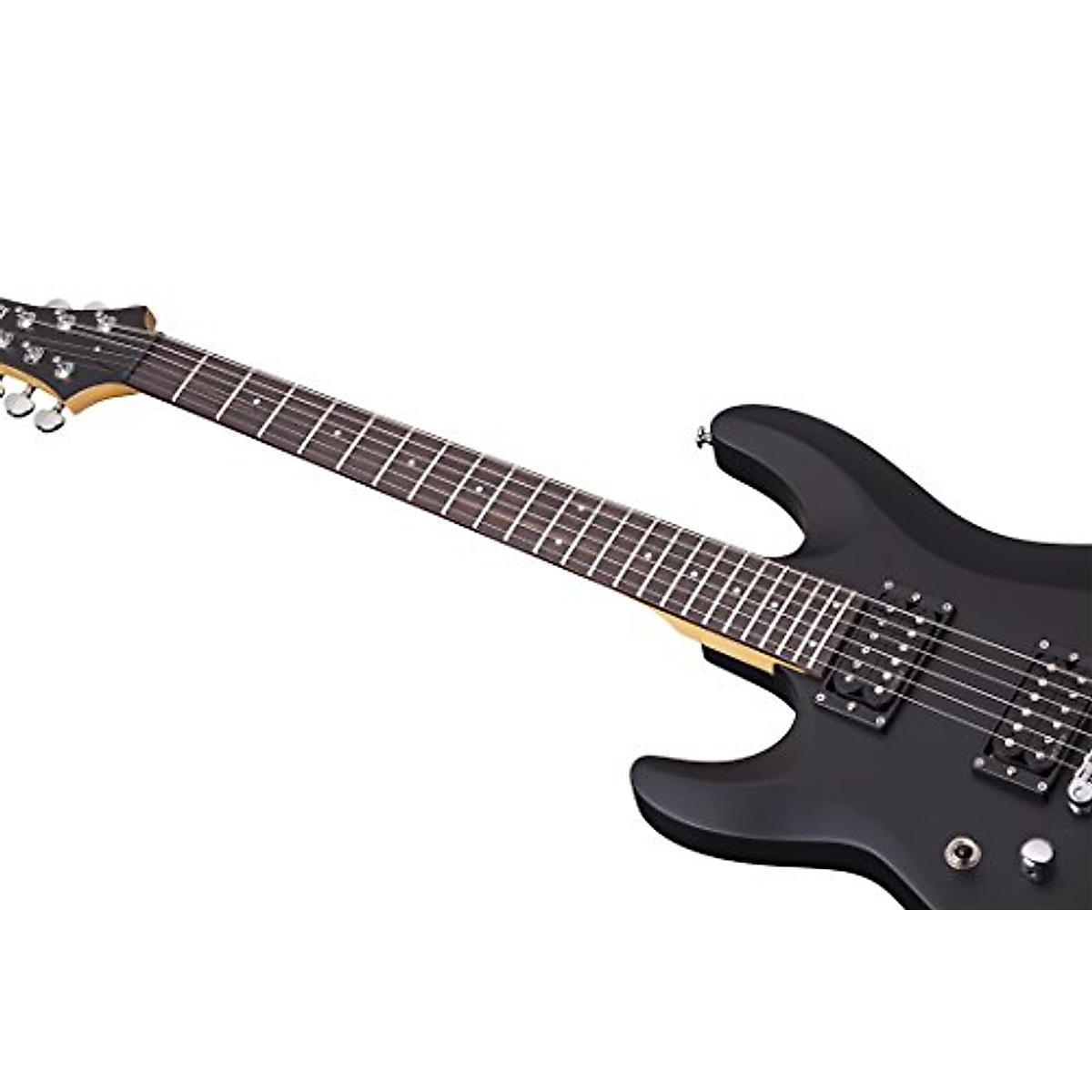 Schecter 433 C-6 Deluxe Left Handed Solid-Body Electric Guitar, Satin Black