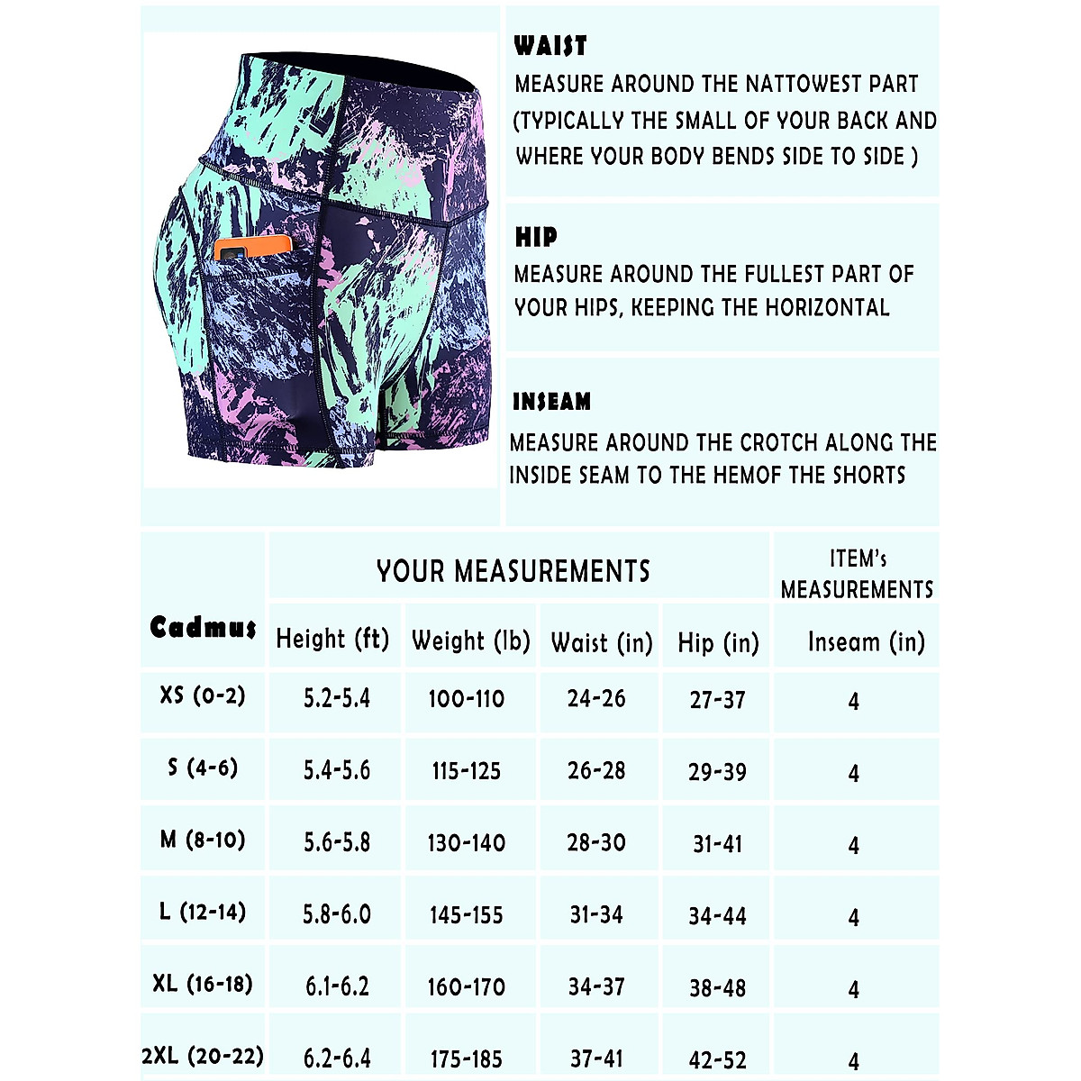 CADMUS Women's High Waist Yoga Shorts Spandex Running Side Pockets,3 Pack,16#,Dark Green & Navy & Wine Red,Medium