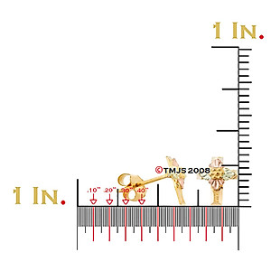 Beveled Edge Cross Earrings, 10k Yellow Gold, 12k Green and Rose Black Hills Gold