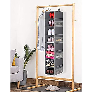 MISSLO 8-Shelf Hanging Shoe Organizer and 10-Shelf Hanging Storage Shelves for Clothes Closet Organizers