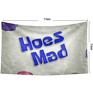 Probsin Hoes Mad Flag,3x5 Feet Banner,Funny Poster UV Resistance Fading & Durable Man Cave Wall Flag with Brass Grommets for College Dorm Room Decor,Outdoor,Parties,Gift,Tailgates