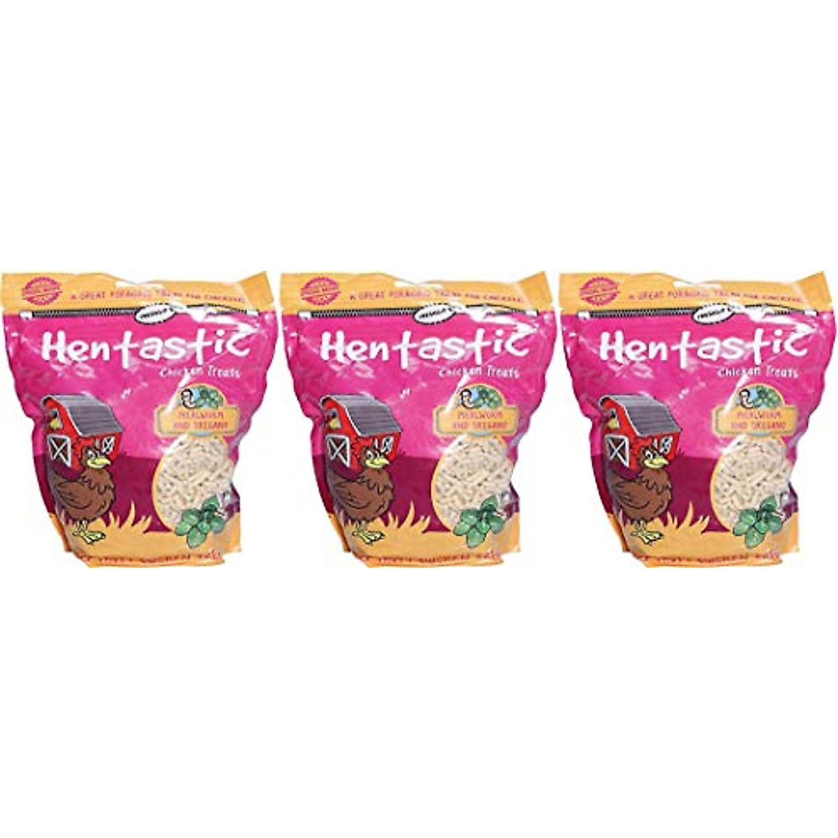 Unipet Hentastic Dried Mealworm and Oregano Chicken Treats, 16 Ounces (3 Pack)