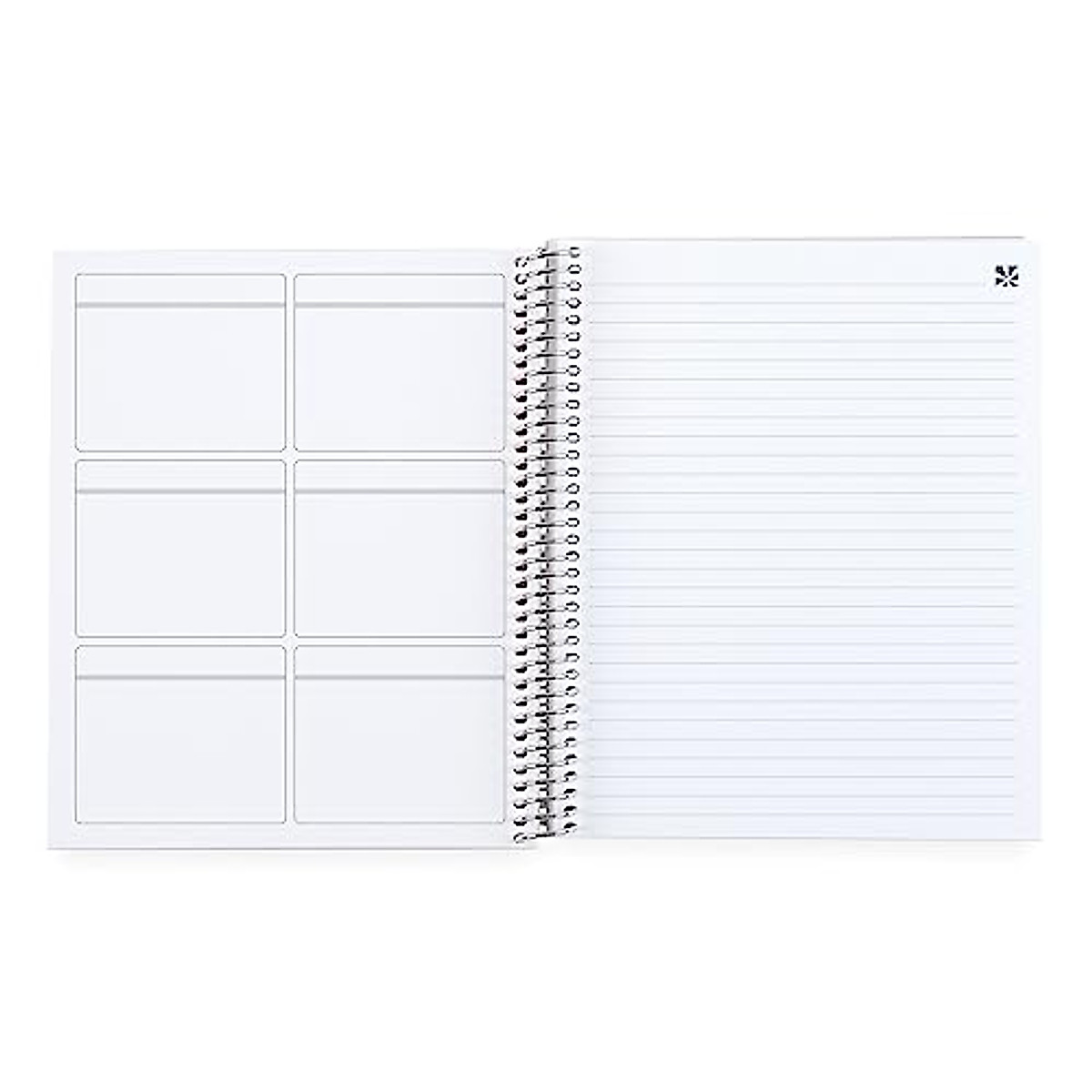 Erin Condren 7" X 9" Priorities And Notes Platinum Spiral Notebook - Rainbow Relaxation, 160 Lined Page Note Taking & Writing Notebook, 80 Lb, Thick Mohawk Paper, Stickers Included