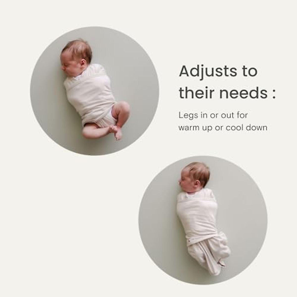 embé 2-Way Starter Baby Swaddle, 6-14 lbs, Newborn Swaddle Sack 0-3 Months, Zip & Velcro Swaddle 0-3 Months Baby Swaddles Wrap, Hip Healthy, Infant Swaddle - Disperse