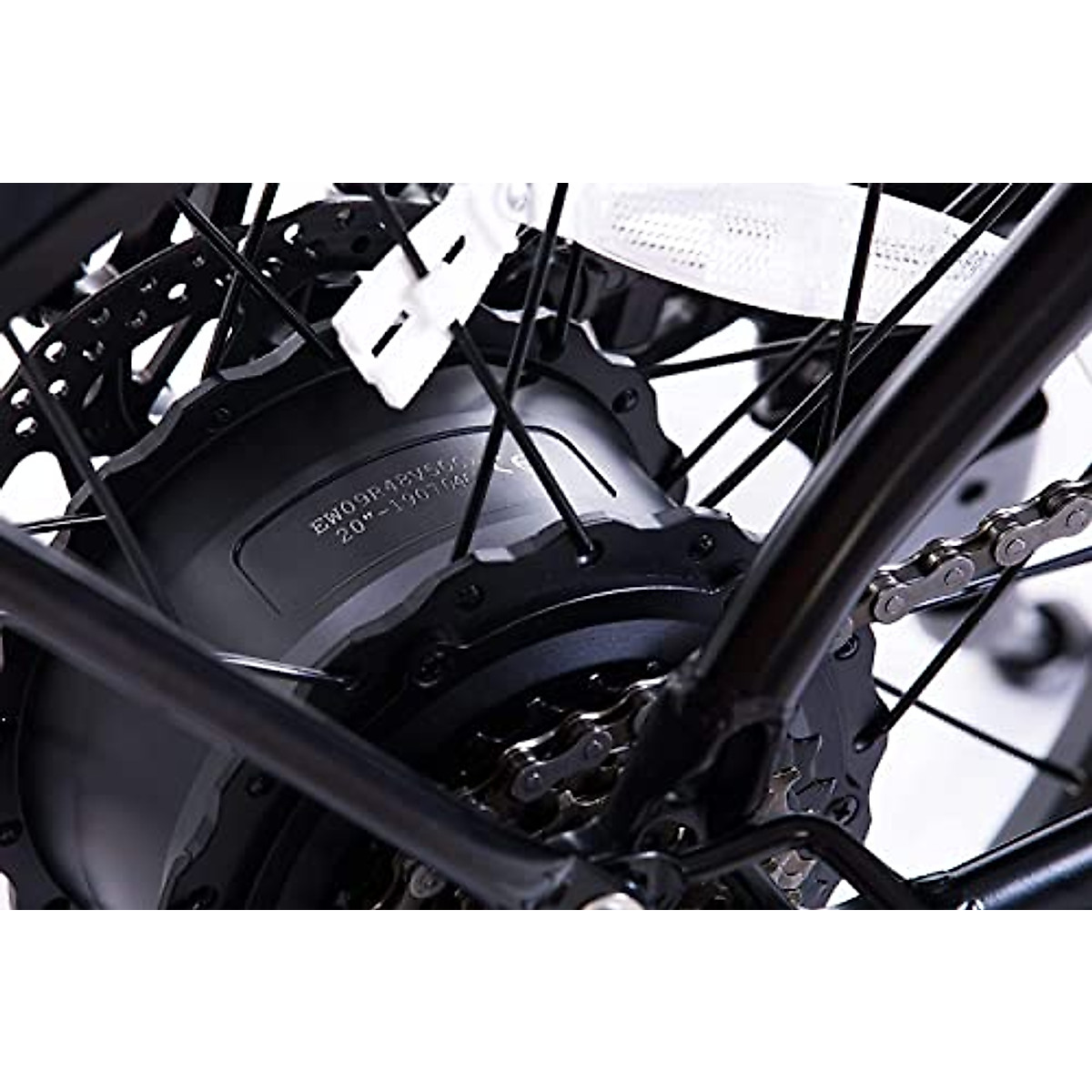 SOHOO 48V500W13AH 20"x4.0 Adult Folding Fat Tire E-Bike Mountain Electric Bicycle Beach Cruiser Snow Bike (White)