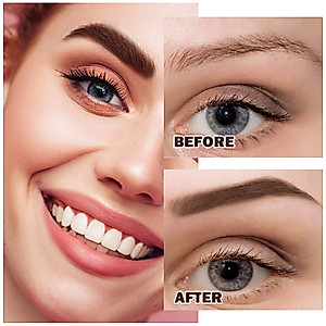 Eyebrow Pomade Cream,Brow Pomade Gel Naturally Long Lasting Waterproof,Delicate and Smooth Eye Brow Makeup Cosmetics with Eyebrow Brush - Dark Brown