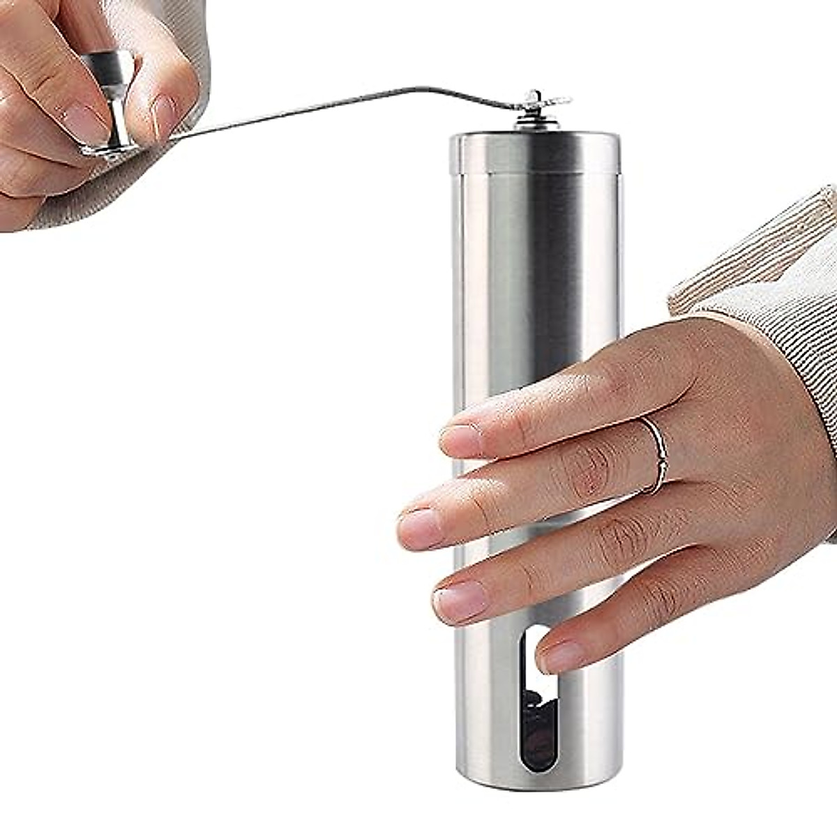 Manual Coffee Grinder, Manual Coffee Grinder with Ceramic Core, 250g Tailor Manual Coffee Grinder with Detachable Design, Detachable Hand Crank Coffee Grinder, with Ceramic Burr for Coffee Beans