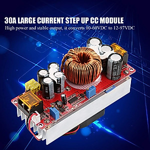 Boost Module, DC-DC 10-60V to 12-97V 1500W 30A Voltage Step Up Converter Boost Constant Voltage Constant Current Power Supply Module
