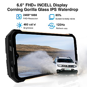 DOOGEE S110 Rugged Smartphone Unlocked,22GB+256GB Helio G99,Dual Screen,10800mAh/66W Rugged Phone,120Hz 6.6" FHD+,Android 13 Smartphone,50MP+24MP Night Vision,IP68/IP69K Waterproof Phone,NFC OTG