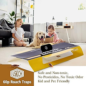20 Pack Roach Traps, Cockroach Traps Indoor Home, Glue Roach Traps, Child & Pets Safe(Upgrade Recipe)