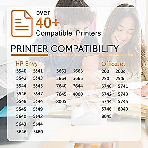 Inktopia Remanufactured Ink Cartridge Replacement for HP 62XL 62 XL for HP Envy 7640 5660 5540 5640 5642 7645 Officejet 5740 5741 8040 OfficeJet 200 250 Mobile Printer (1 Black 1 Tri-Color)