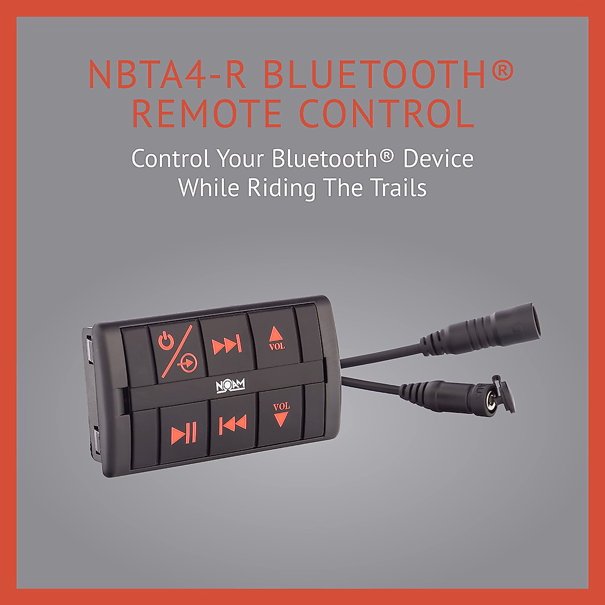 NOAM NUTV4 Quad - 4 Channels Marine Bluetooth ATV/Golf Cart/UTV Speakers Stereo System