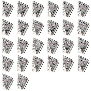 Personalized Hand Embroidered Corner Bookmark, Handmade Cute Flower Bookmarks for Book Lovers, 26 Letters Felt Triangle Corner Bookmarks - Winter J