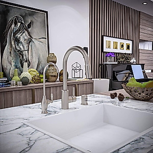 Westbrass D200-1-5-07 1-3/4" x 2-3/4" Solid Brass Air Gap Cap Kit, Skirted, 5-Pack, Satin Nickel