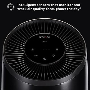 Instant HEPA Quiet Air Purifier, From the Makers of Instant Pot with Plasma Ion Technology for Rooms up to 630ft2, removes 99% of Dust, Smoke, Odors, Pollen & Pet Hair, for Bedrooms, Offices, Charcoal