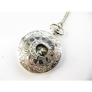 watch necklace Cat Moon Pocket, cat Necklace,Moon Necklace,cat Lady,Celestial Necklace,Cat Lover