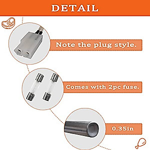 2 Pack Replacement for Pit Boss Hot Rod Ignitor Kit, Hot Igniter Kits Compatible with Pitboss& Camp Chef Pellet Grill, Comes with 2pc Fuses