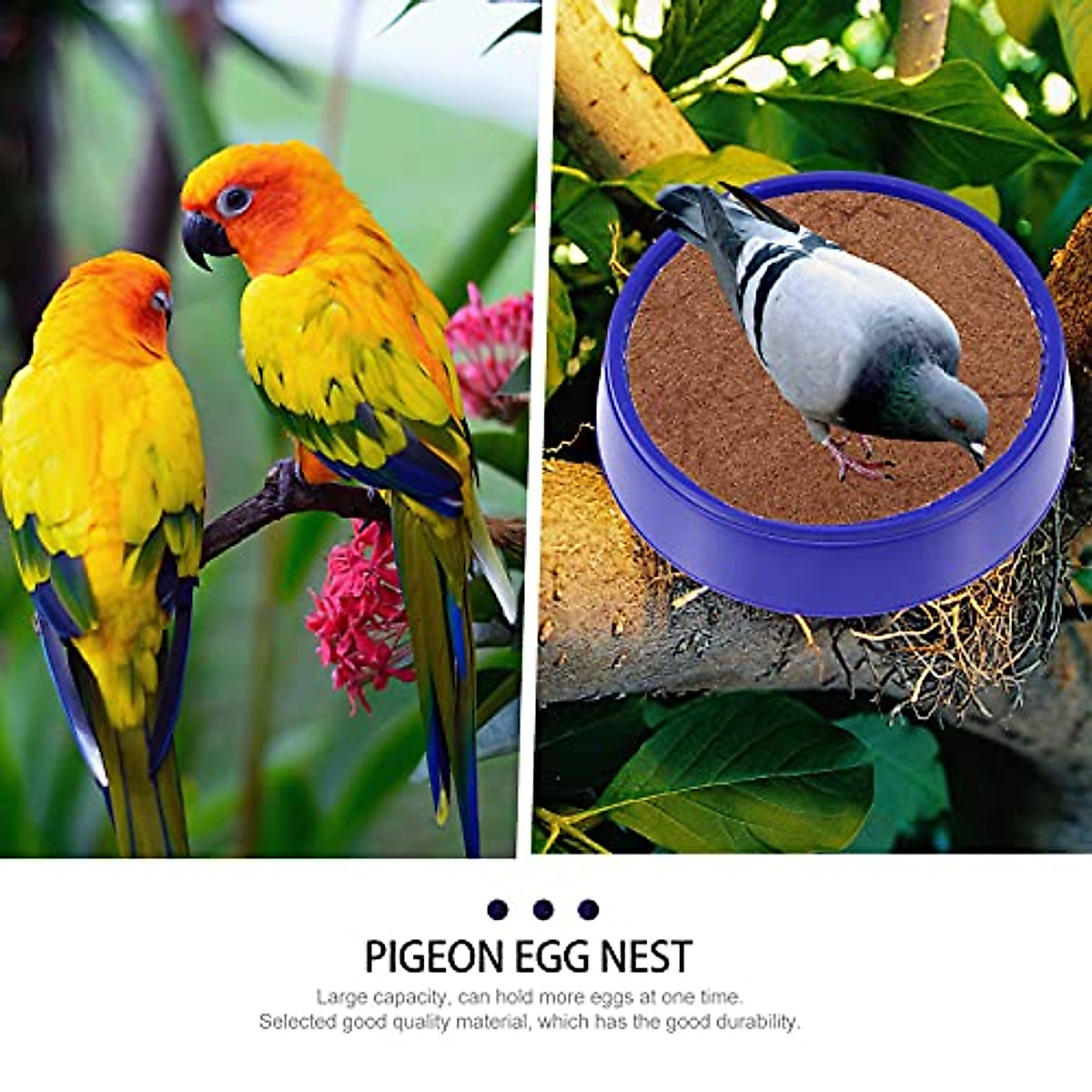 balacoo 3pcs Bird Nest Plastic Bird Hut Birdhouse Outdoor Bird Shelter House for Dove Pigeon Finch Wren Sparrow Parakeets Cockatiels Finch Canary Resting Breeding Blue