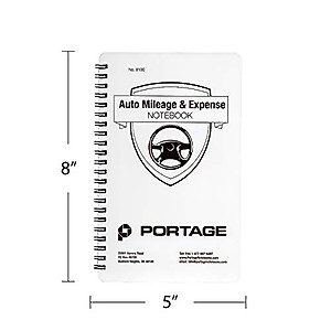 Auto Mileage & Expense Notebook – Vehicle Mileage Log, Miles Log Book to Track Over 400 Rides or Sessions, Track Odometer for Business Driving or Rideshare Apps – 5 x 8 Inches, 60 Pages (Pack of 1)