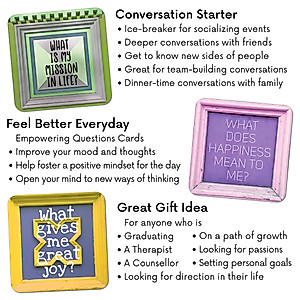 Sunny Present Empowering Questions Cards - 52 Self Care Cards for Mindfulness & Meditation, Writing, or Any Other Process You Choose - The Original Deck