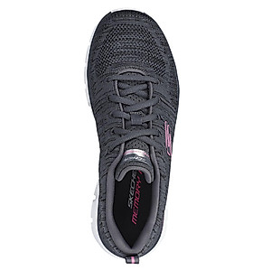 Skechers Track - Daytime Dreamer Charcoal Pink 9 B (M)
